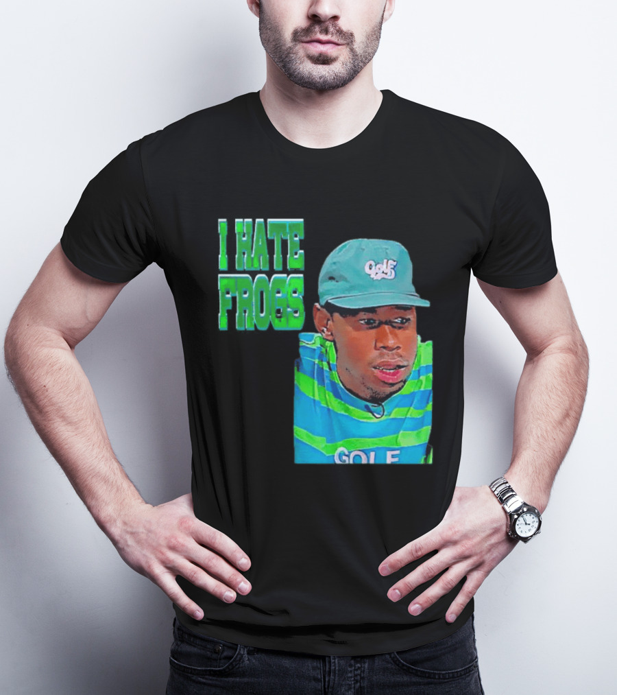 Tyler The Creator I Hate Frogs Meme Golf Hat Striped T-Shirt