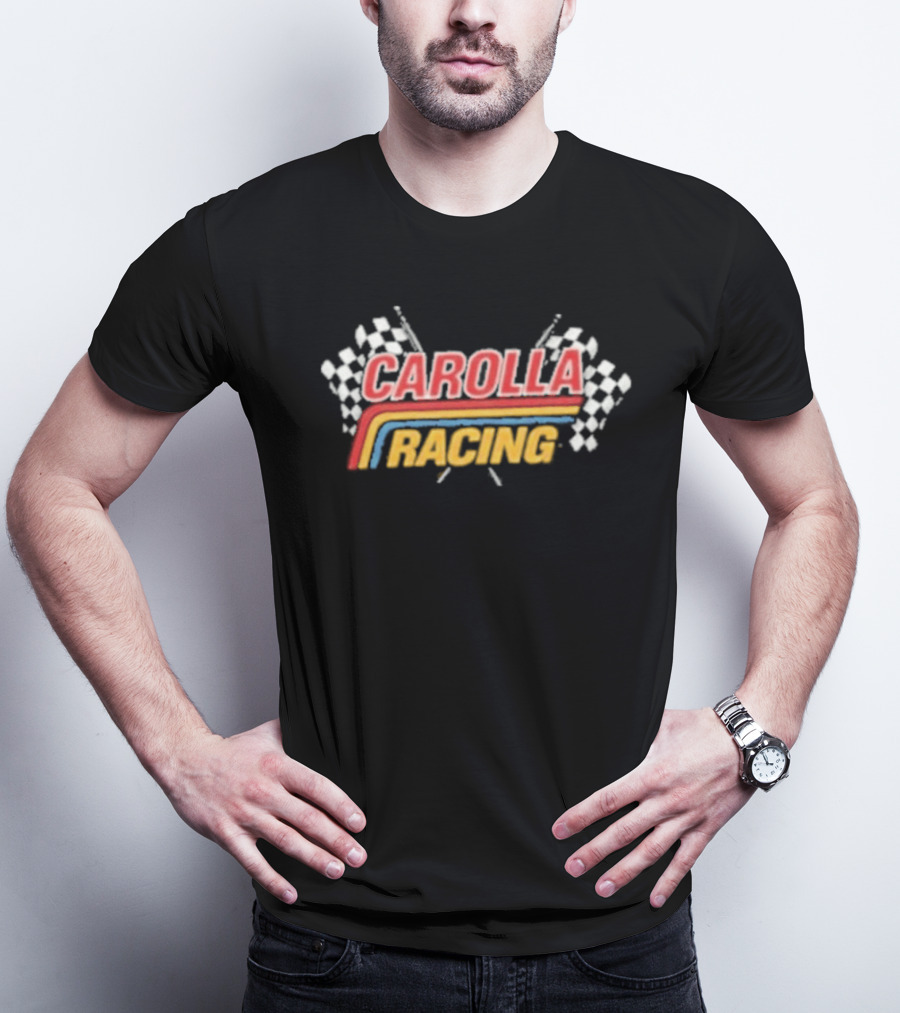 Carolla Racing Checkered Flag Stripes T-Shirt