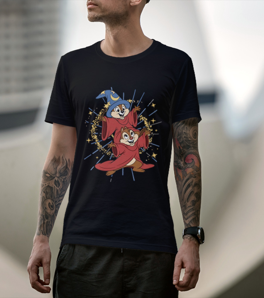 Chip And Dale Sorcerer Magic Disney T-Shirt