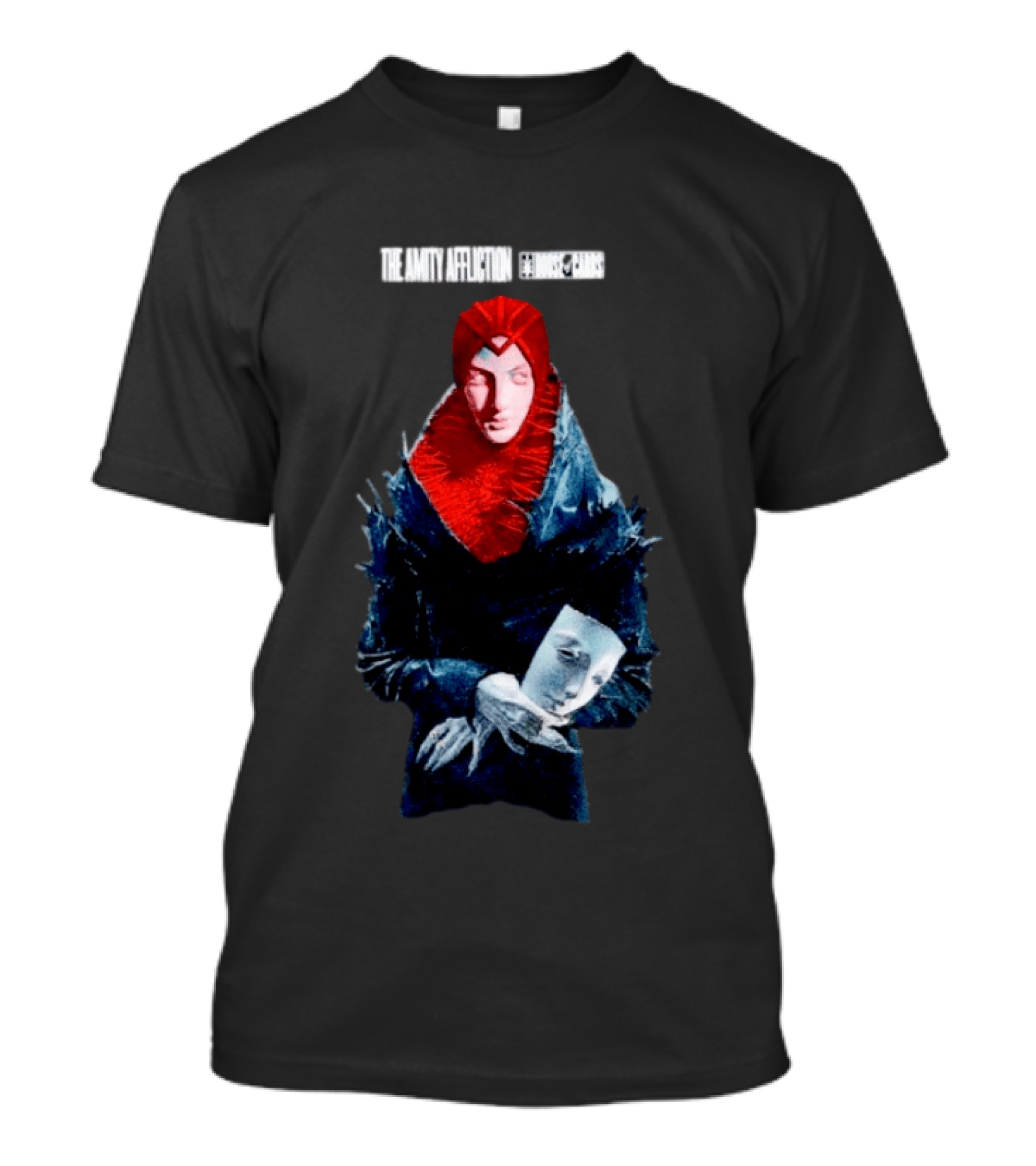 The Amity Affliction House Of Cards Masked Figure With Face Card T-Shirt