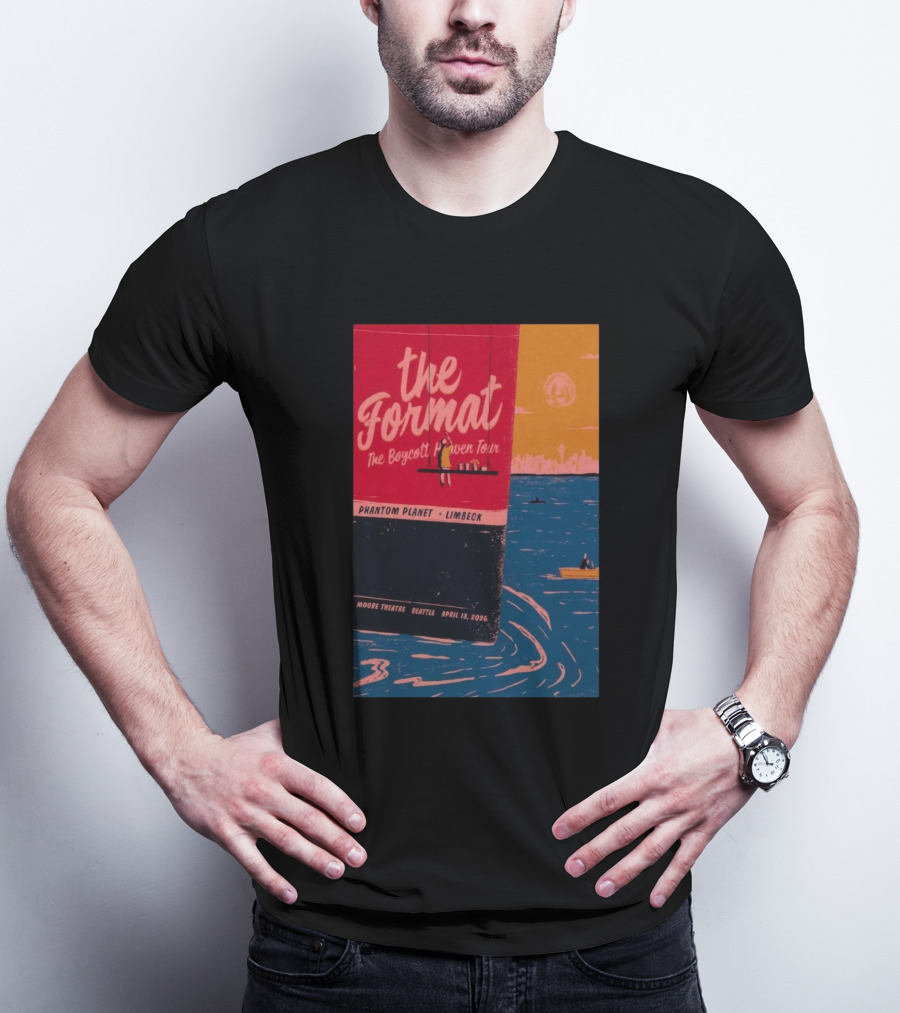 The Format Boycott Heaven Tour Moore Theatre Seattle April 13 2026 Phantom Planet Limbeck T-Shirt