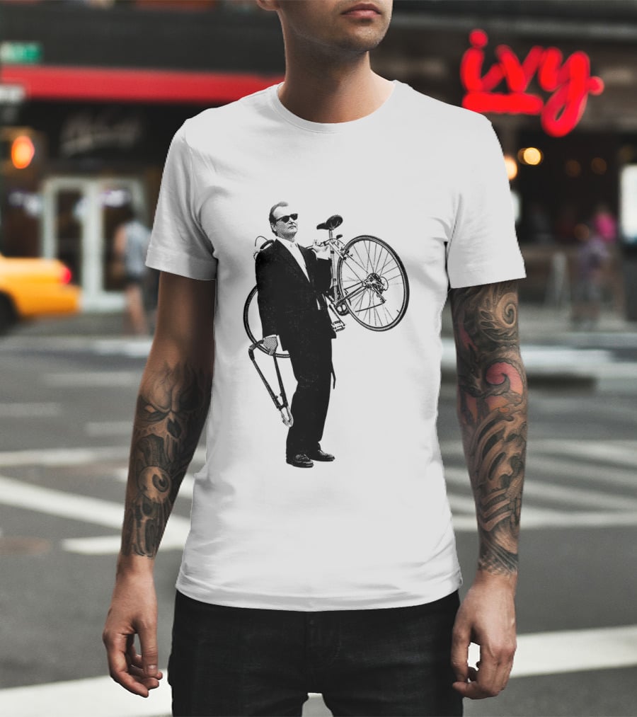 Bill Murray Rushmore Wes Anderson Tribute Cyclist T-Shirt