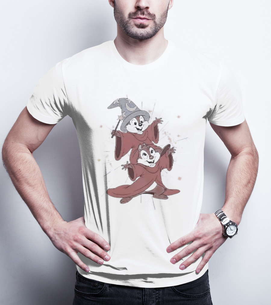 Chip And Dale Disney Wizard Halloween Costumes T-Shirt