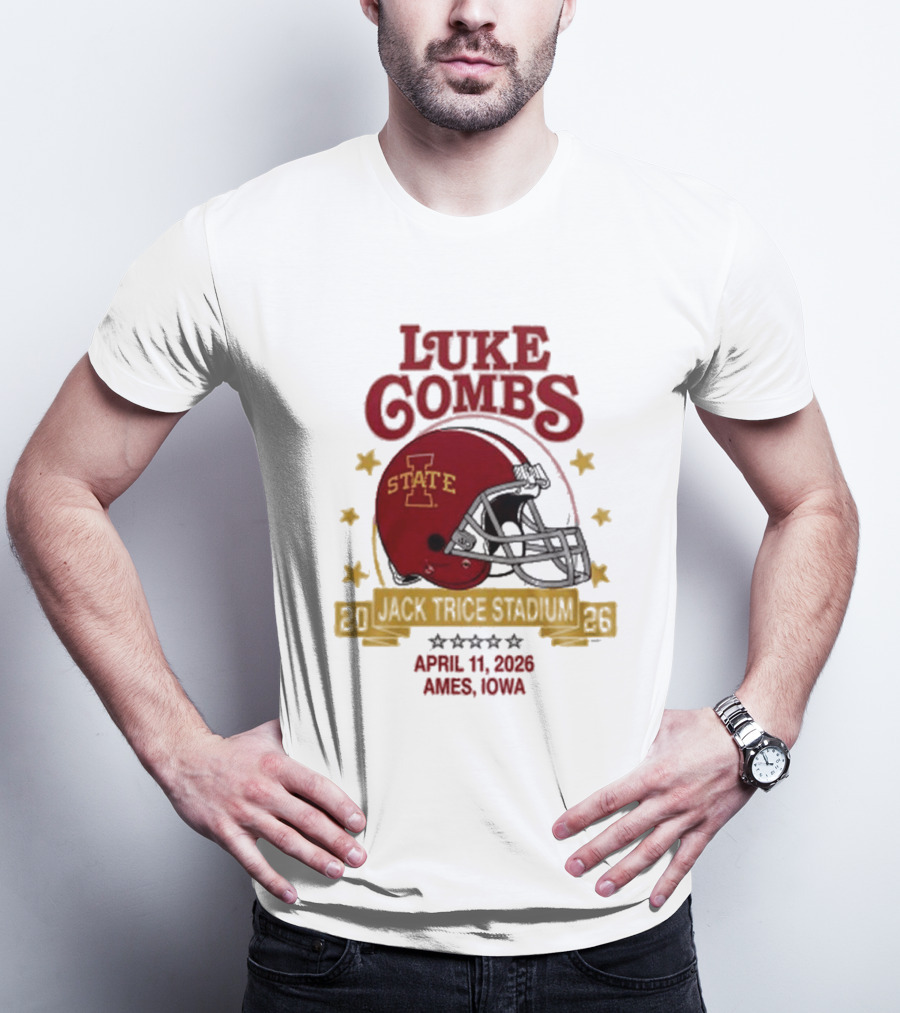 Luke Combs Iowa State Cyclones Football April 11 2023 Ames Iowa T-Shirt