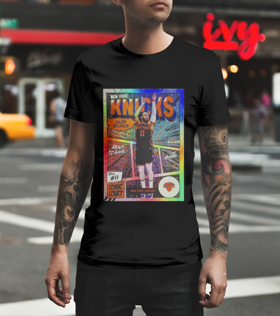 New York Knicks Jalen Brunson Comic Court Issue 11 T-Shirt