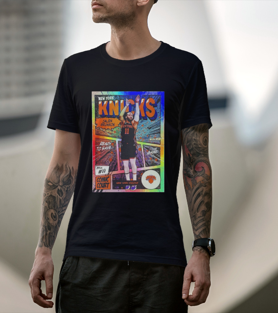 New York Knicks Jalen Brunson Comic Court Issue 11 T-Shirt