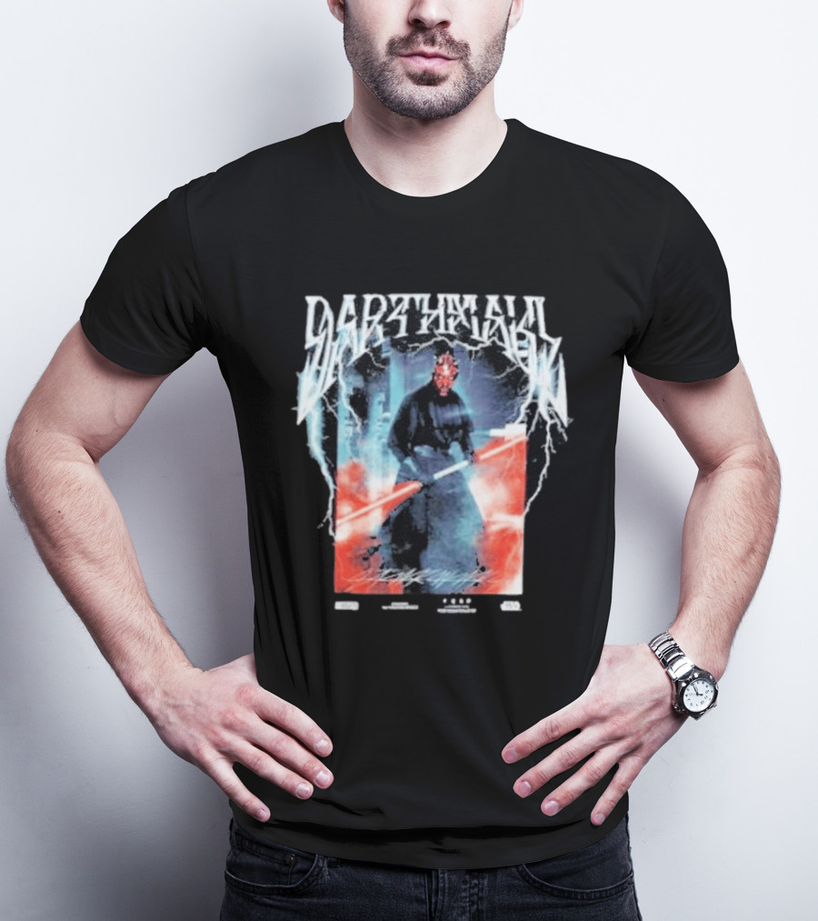 Darth Maul Wars Metal Sith Lord Lightsaber Power T-Shirt
