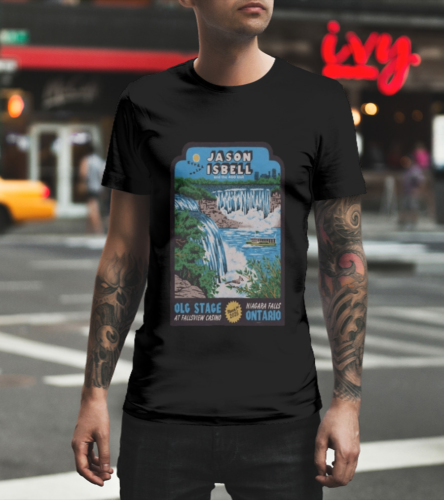 Jason Isbell And The 400 Unit OLG Stage Fallsview Casino Niagara Falls Ontario March 1 2026 T-Shirt