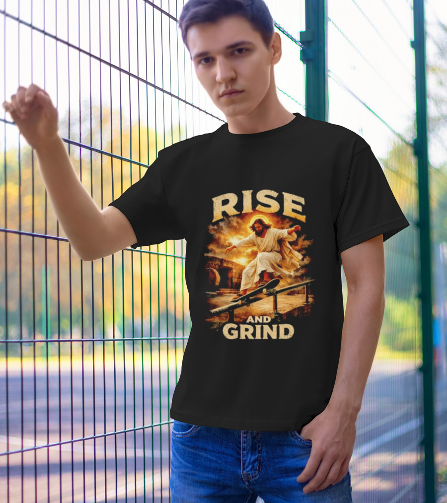 Rise And Grind Jessu Skateboarding 26 T-Shirt