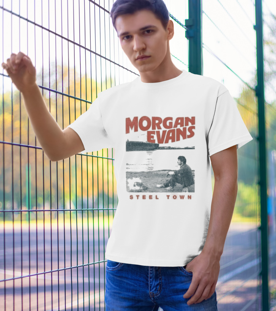Morgan Evans Steel Town Sunset Silhouette Rowboat T-Shirt