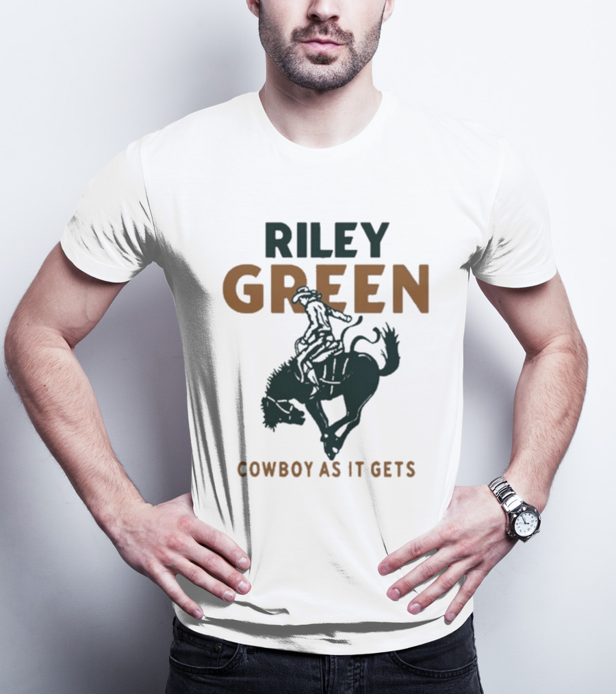 Riley Green Cowboy As It Gets Bronco Rider T-Shirt