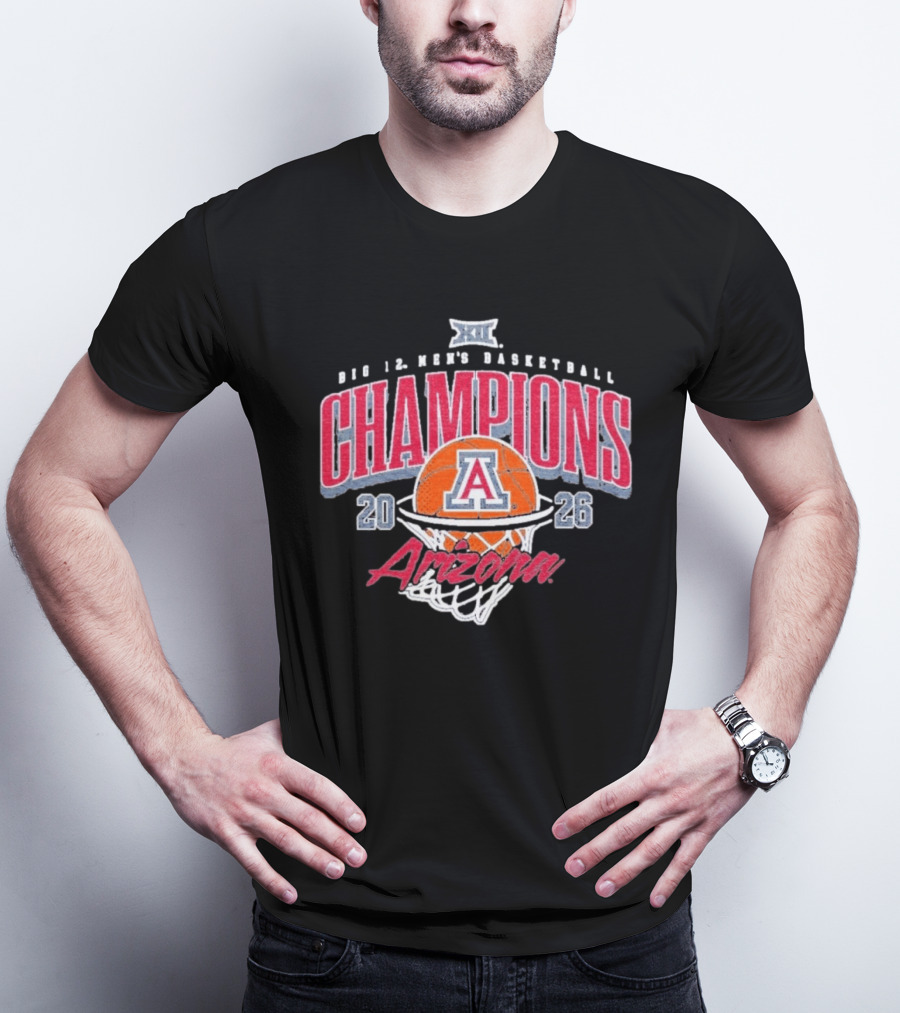 Arizona Big 12 Men's Basketball Champions 2026 T-Shirt