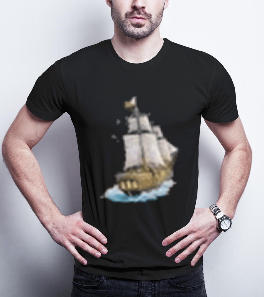 Johnny Blue Skies Dark Clouds Mutiny Midnight Ship Adventure T-Shirt