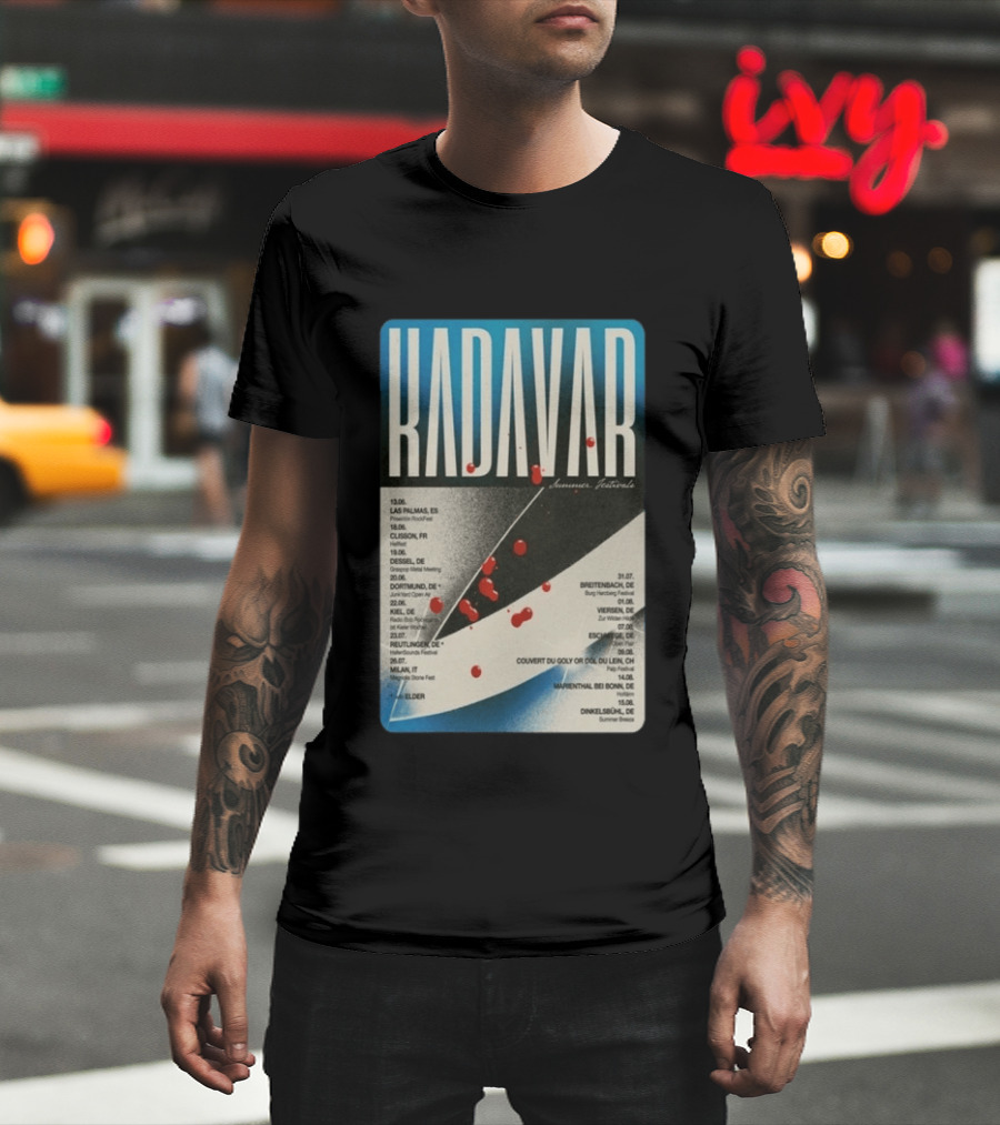 Kadavar Summer Festivals 2026 Las Palmas Clisson Colmar Dortmund Breitenbach Vevey Dunkelsbühl T-Shirt