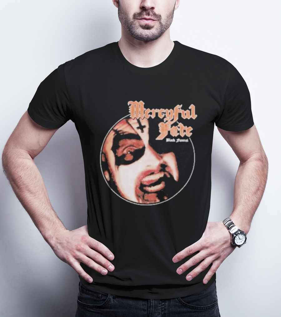 Mercyful Fate Black Funeral Face Paint Circle T-Shirt