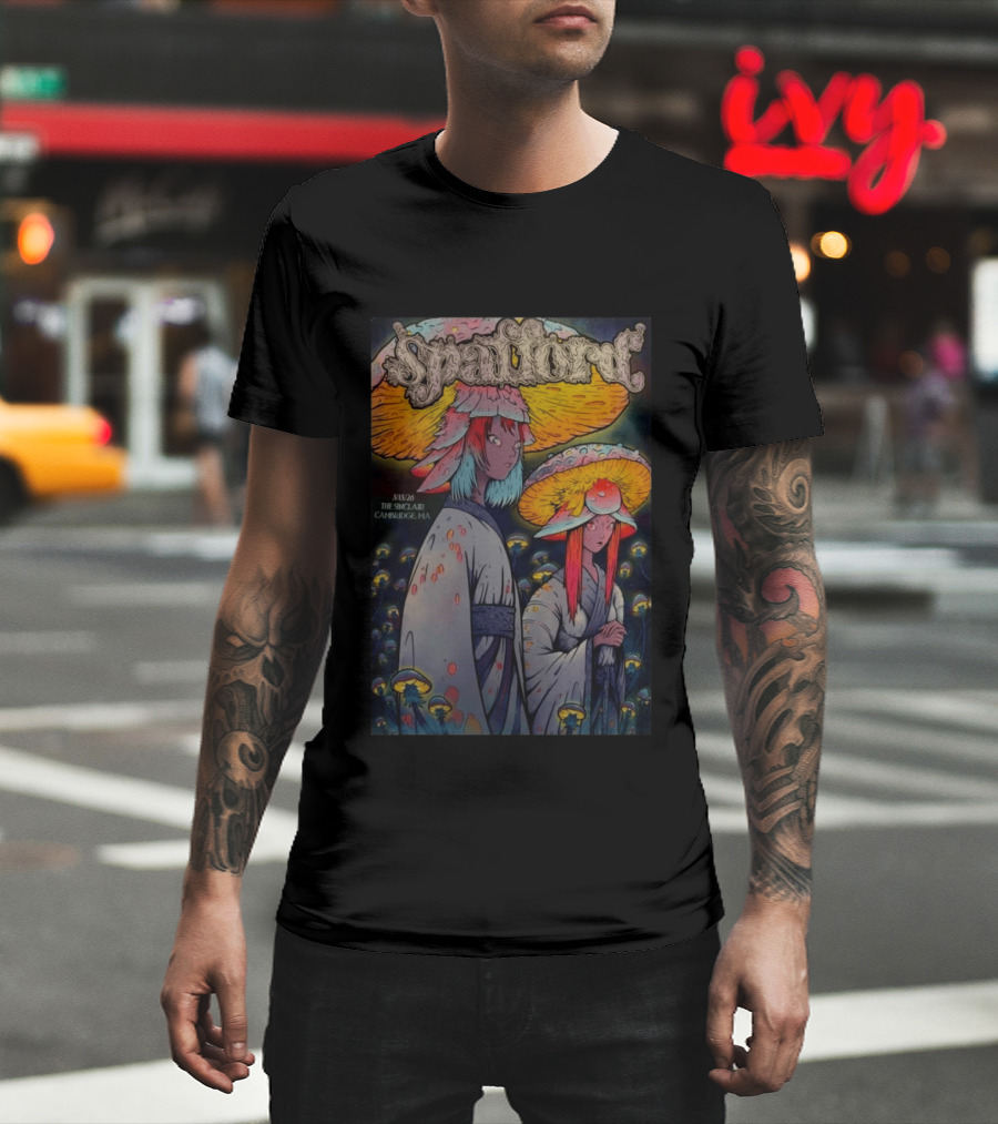 Spafford March 13 2026 The Sinclair Cambridge MA Psychedelic Mushroom Characters T-Shirt