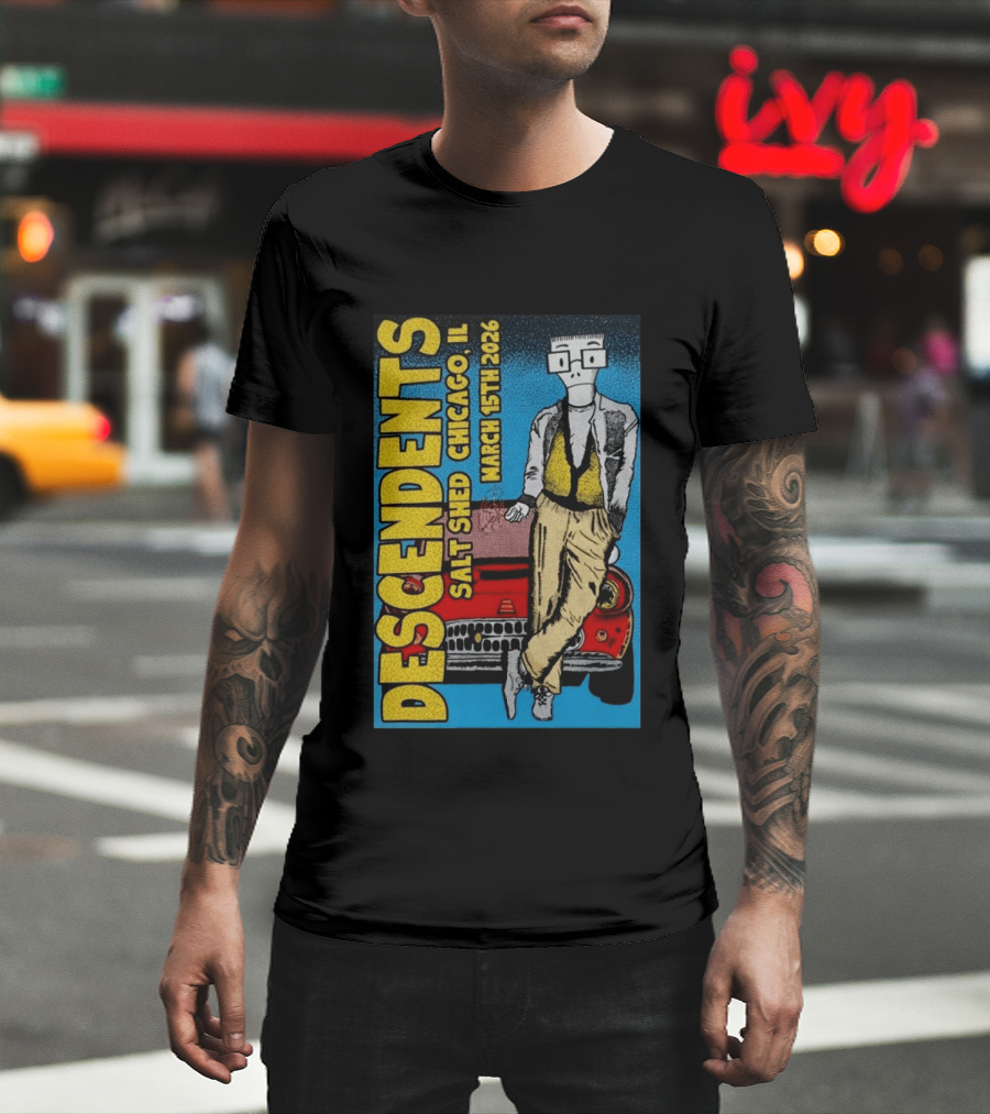 Descendents Salt Shed Chicago IL March 15th 2026 Tour T-Shirt