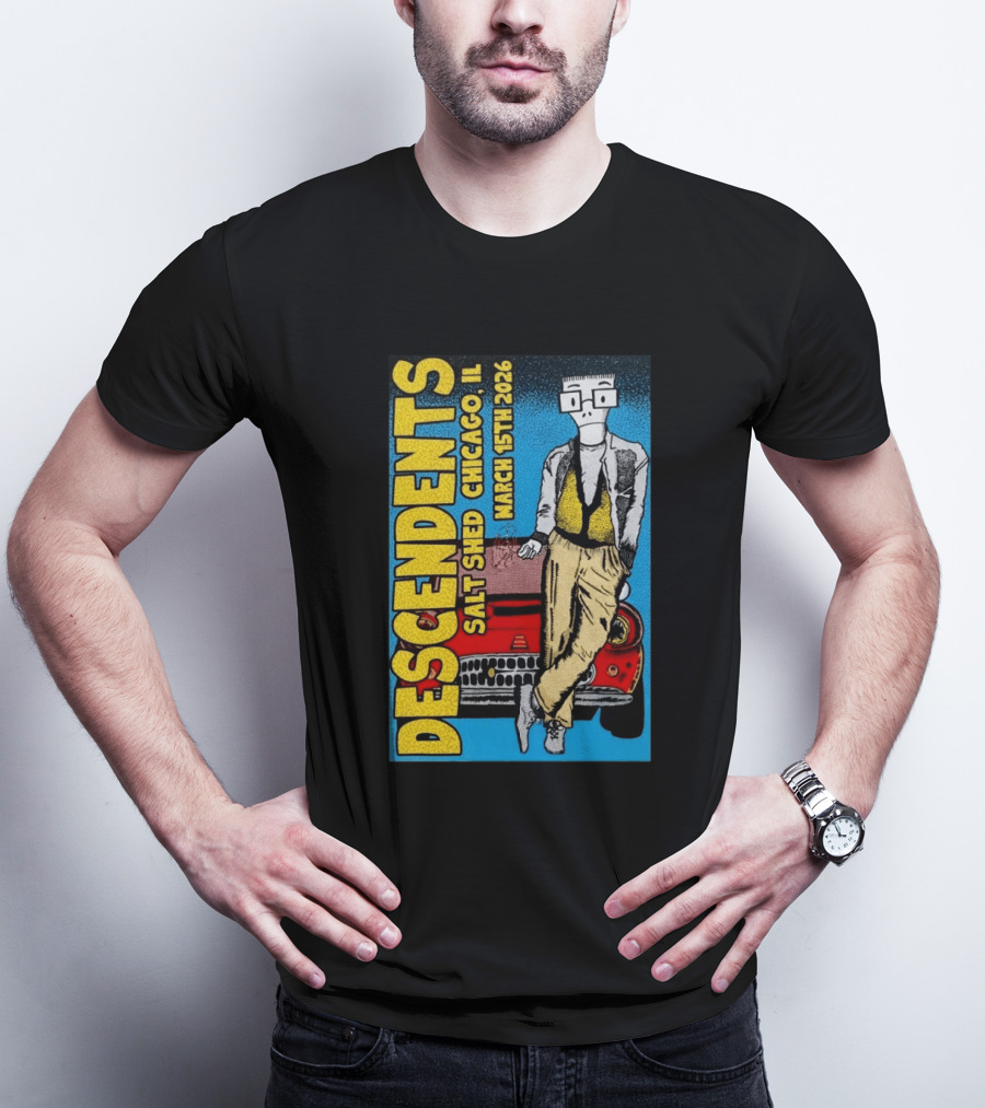 Descendents Salt Shed Chicago IL March 15th 2026 Tour T-Shirt