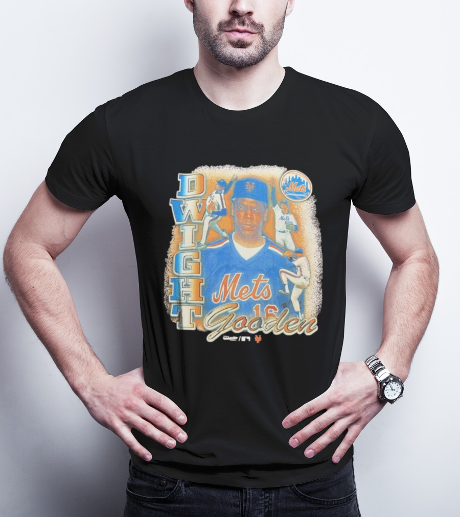 Dwight Gooden Mets 16 MLB Legendary Player Collage T-Shirt
