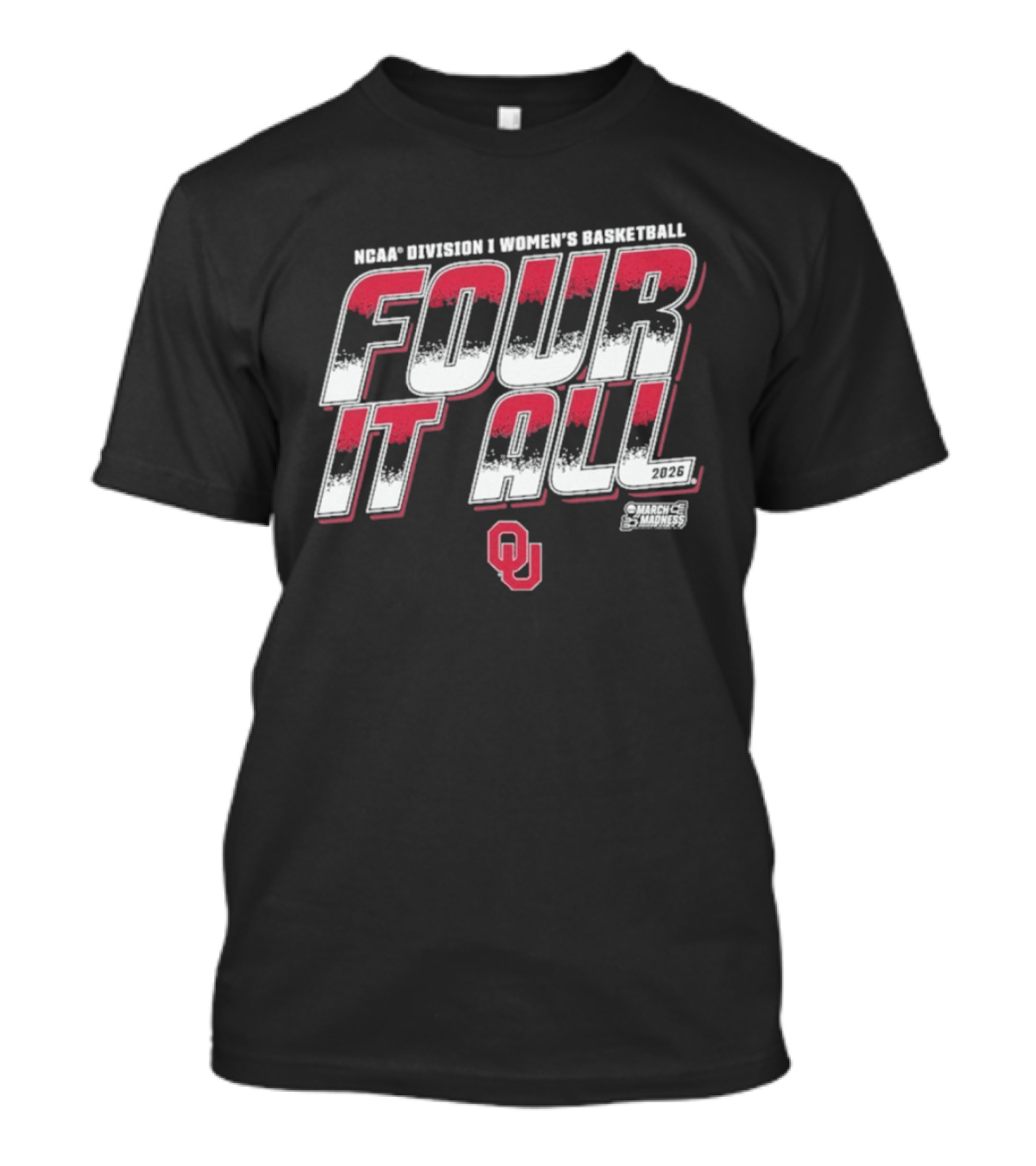 NCAA Division I Women's Basketball Oklahoma Sooners Four It All 2026 OU T-Shirt