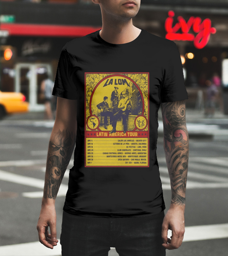 La Lom Latin America Tour 2026 Mexico City To Miami T-Shirt