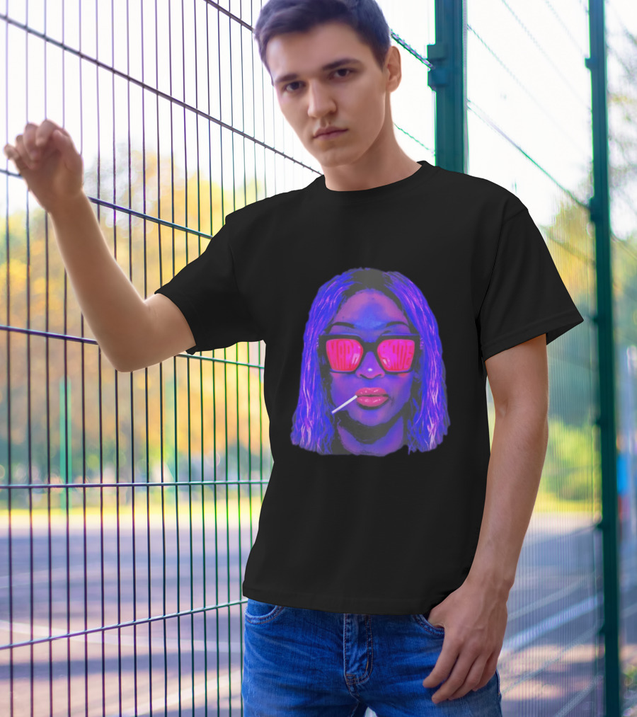 Mara Sadé Lollipop Neon Sunglasses Pop T-Shirt