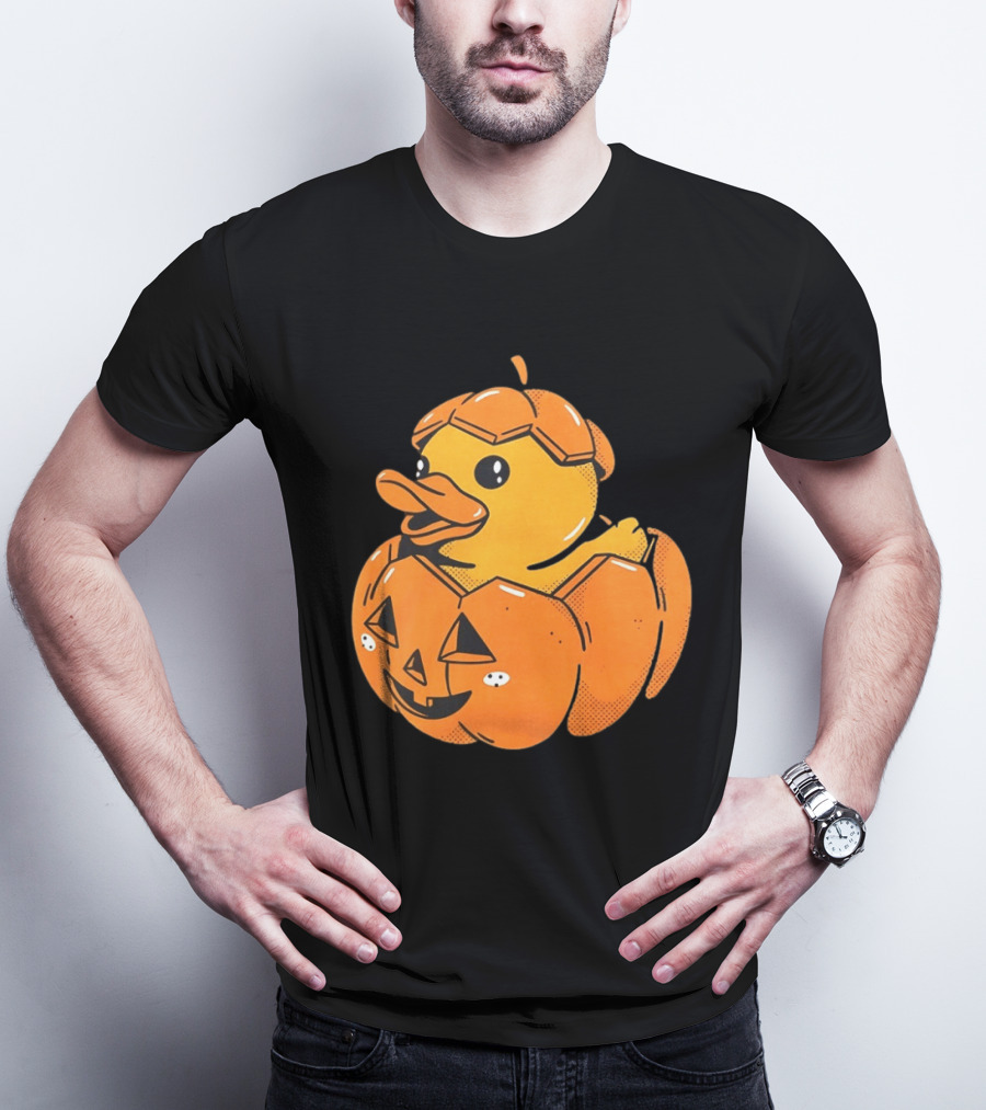 Rubber Duck Pumpkin Halloween Jack O' Lantern T-Shirt