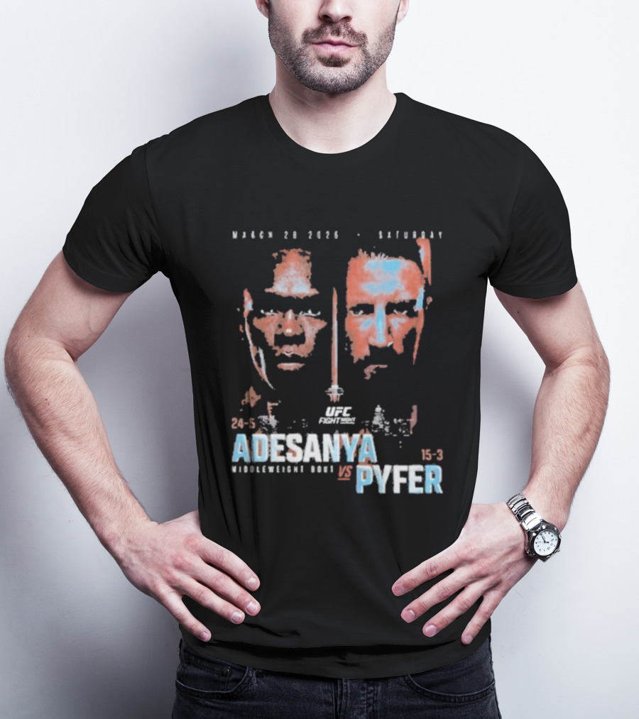 UFC Fight Night March 20 2026 Adesanya Vs Pyfer Middleweight Bout T-Shirt