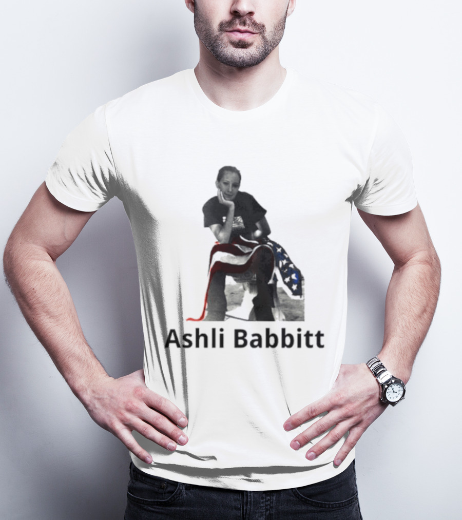 Ashli Babbitt USA Flag Hug T-Shirt