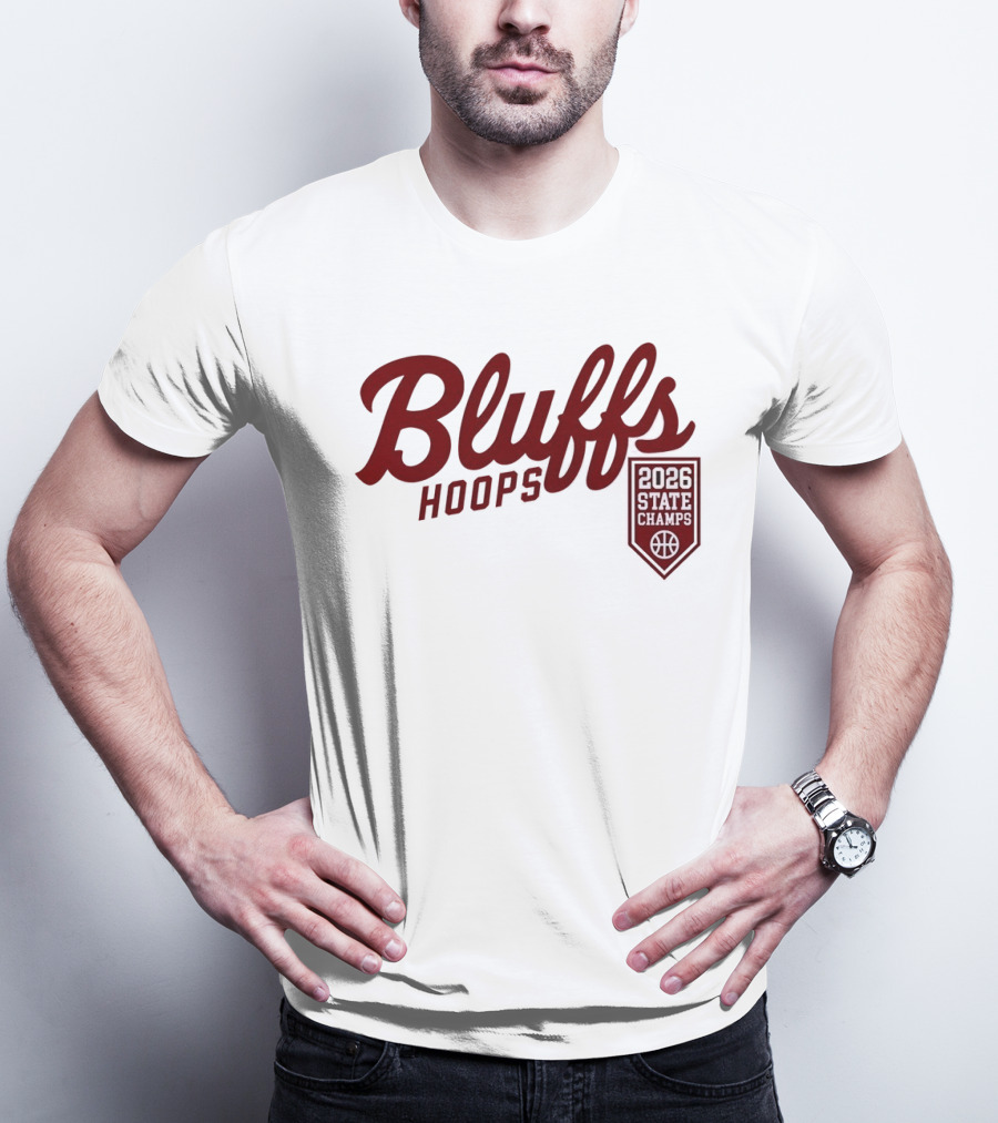 Bluffs Hoops 2026 State Champs Basketball Victory T-Shirt