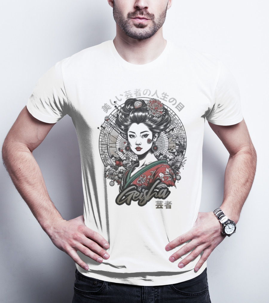 Urban Palm Trees Y2k Geisha Girl Tokyo Streets Fashion T-Shirt
