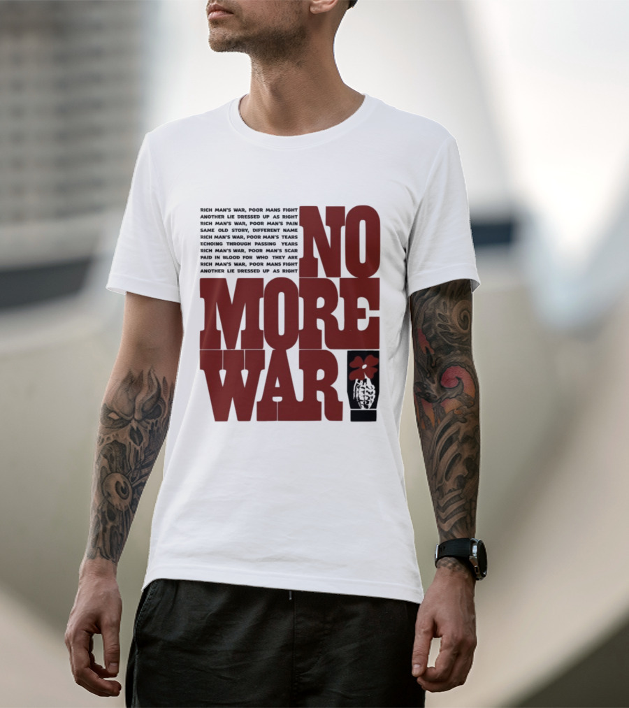 No More War Wear The Peace Flower Grenade T-Shirt