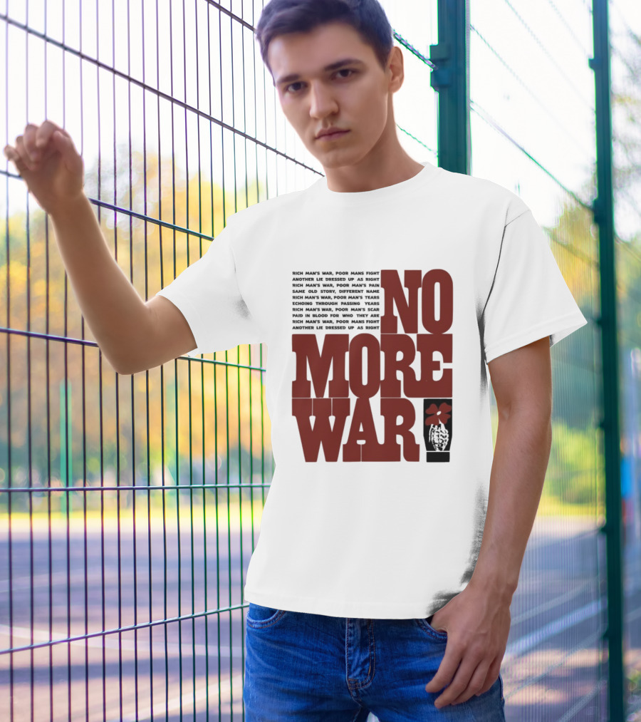 No More War Wear The Peace Flower Grenade T-Shirt