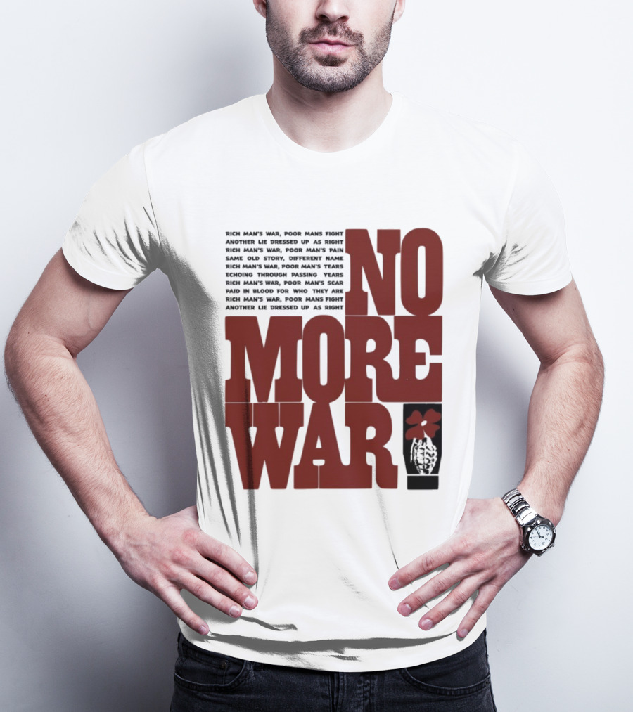 No More War Wear The Peace Flower Grenade T-Shirt