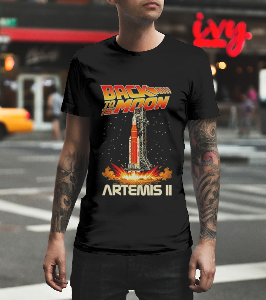 Back To The Moon Artemis II Rocket Launch T-Shirt