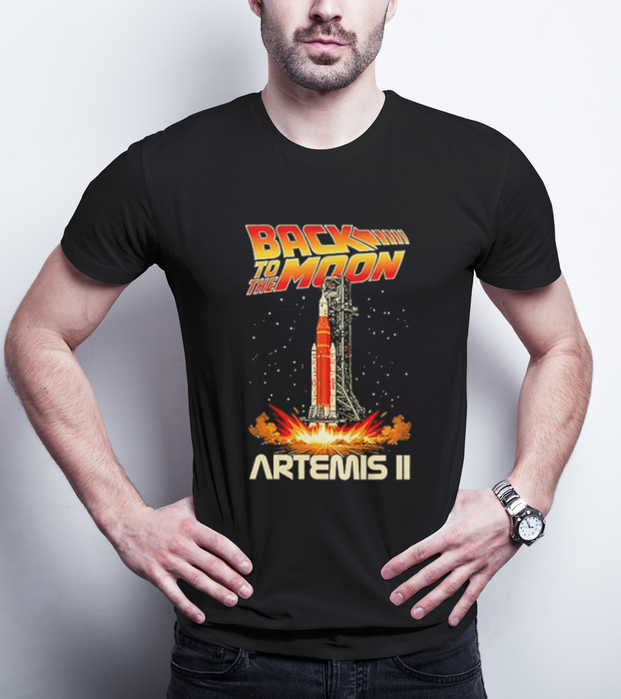 Back To The Moon Artemis II Rocket Launch T-Shirt