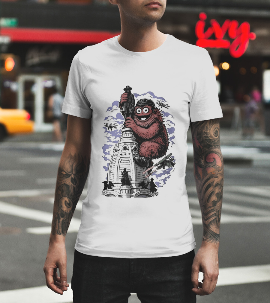 Gritty Kong Embrace Philadelphia City Hall T-Shirt