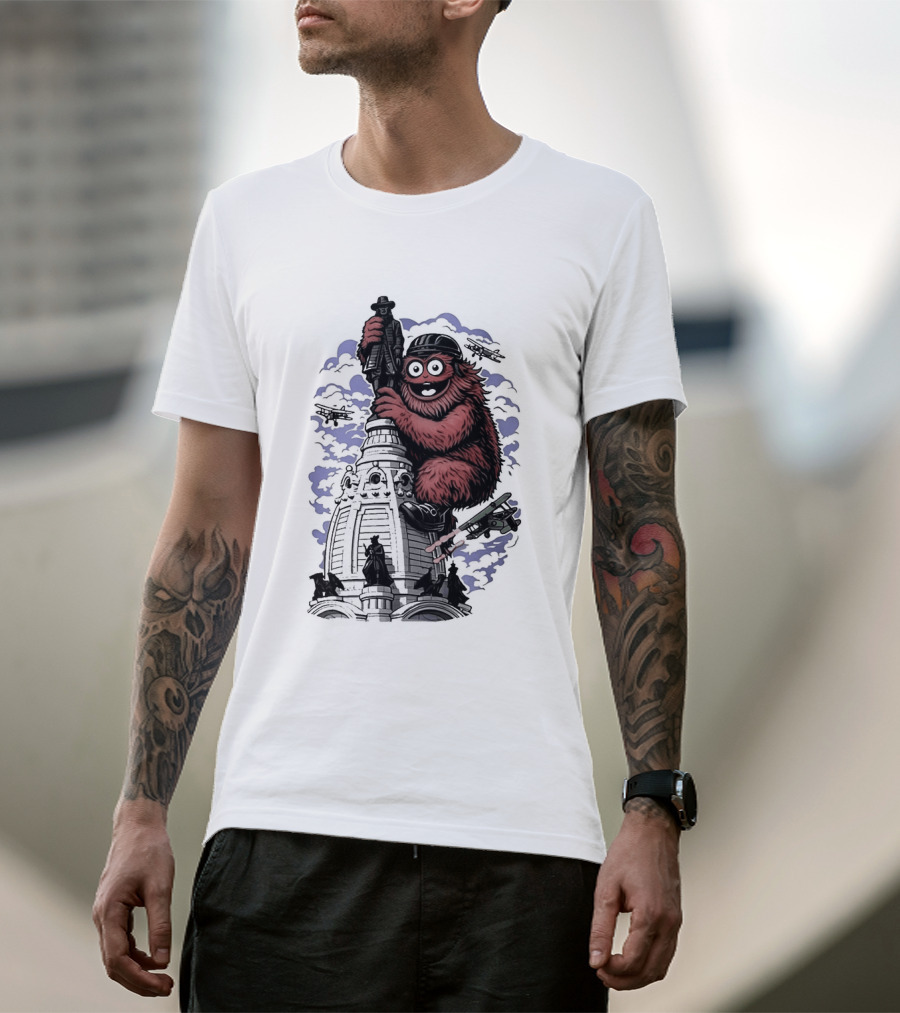 Gritty Kong Embrace Philadelphia City Hall T-Shirt