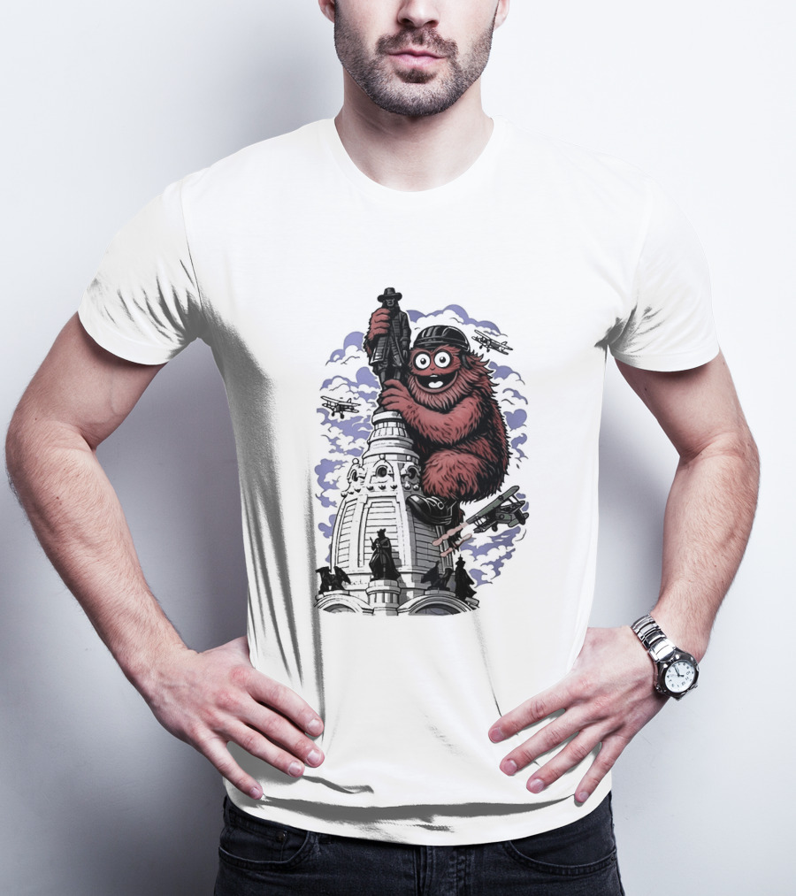 Gritty Kong Embrace Philadelphia City Hall T-Shirt