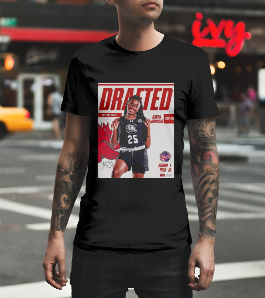 Raven Johnson Drafted Round 1 Pick 10 Indiana Fever WNBA 2026 T-Shirt