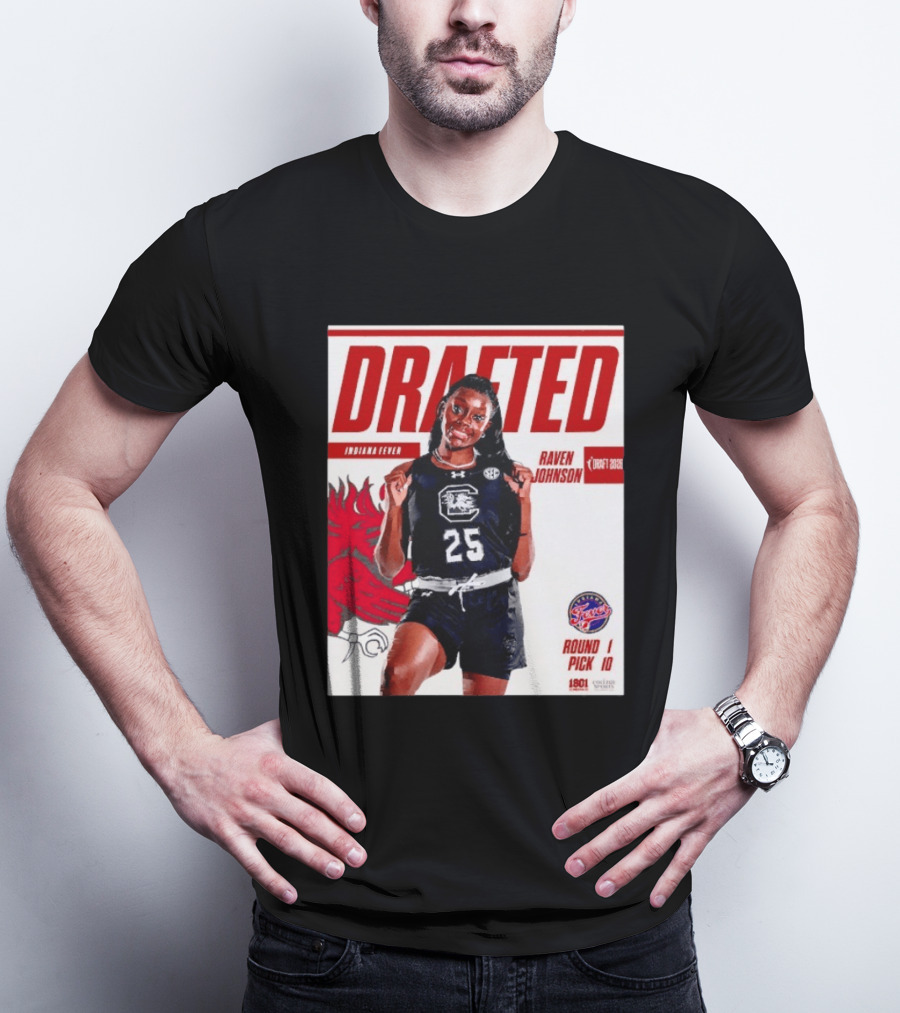 Raven Johnson Drafted Round 1 Pick 10 Indiana Fever WNBA 2026 T-Shirt