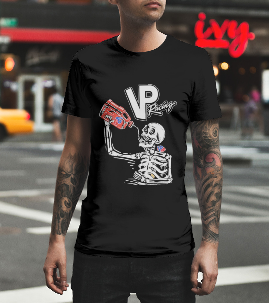 2026 VP Racing Skeleton Gas Can Drinking T-Shirt