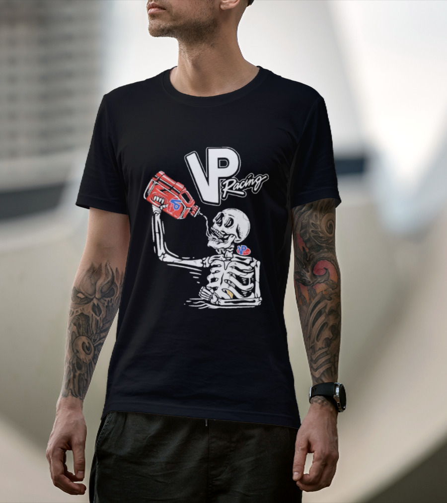 2026 VP Racing Skeleton Gas Can Drinking T-Shirt