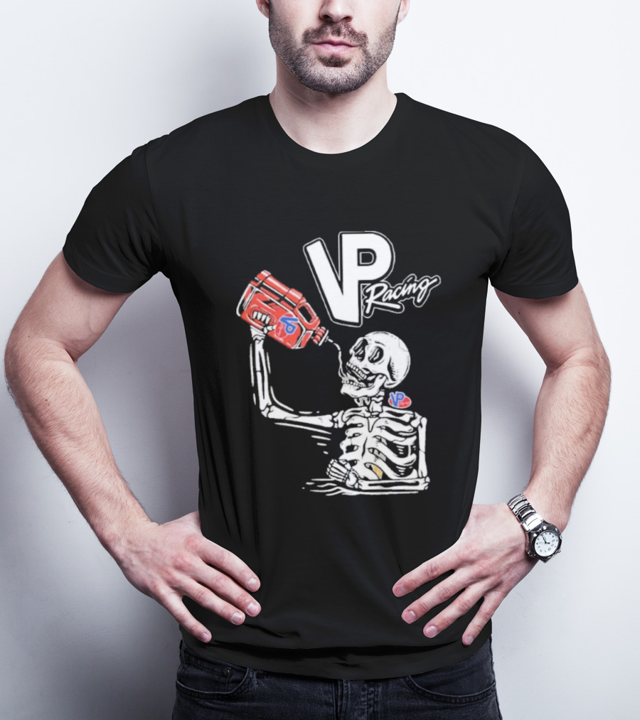 2026 VP Racing Skeleton Gas Can Drinking T-Shirt