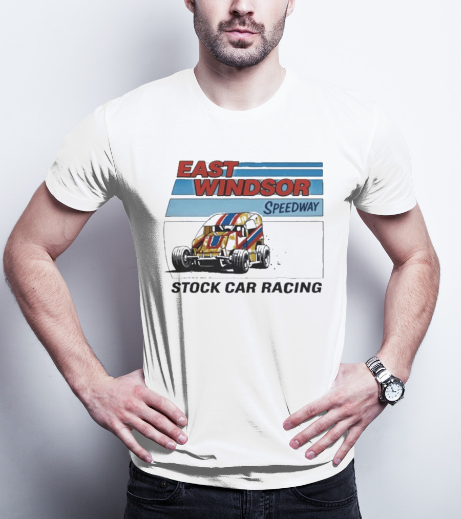 East Windsor Speedway Stock Car Racing Vintage Classic Auto Racing T-Shirt