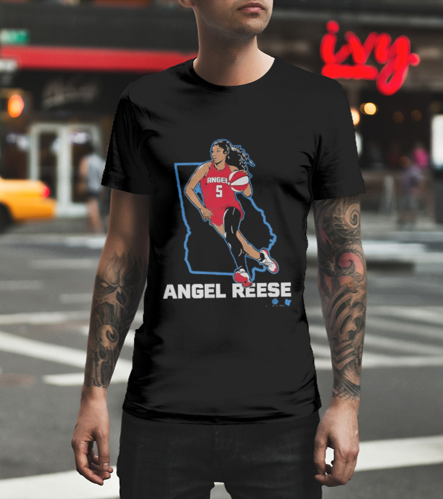 Angel Reese Basketball Player In Red Jersey Georgia State T-Shirt