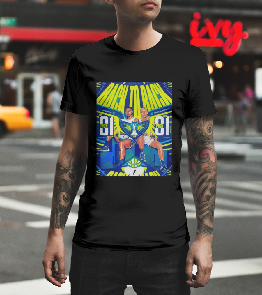 BACK TO BACK Azzi Fudd Paige Bueckers Dallas Wings 2026 1 Pick WNBA Draft T-Shirt