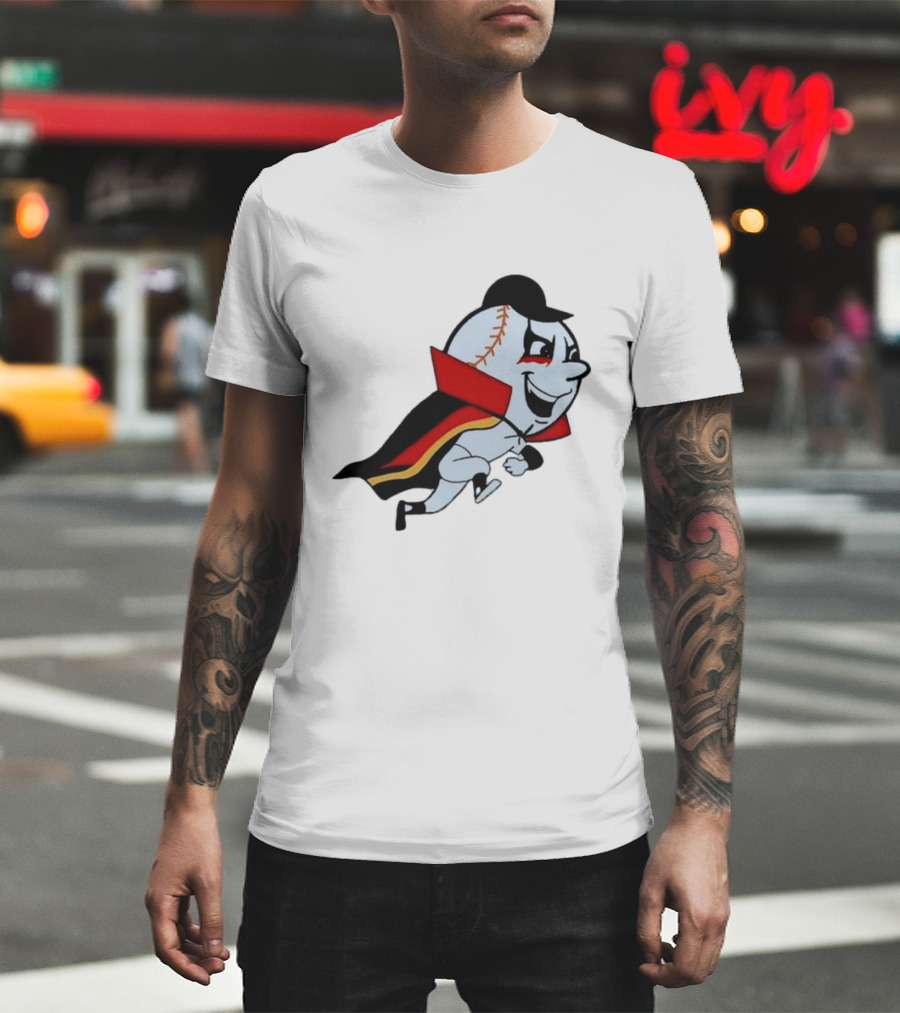 Mr. Met Danhausen Baseball Character With Cape And Makeup T-Shirt