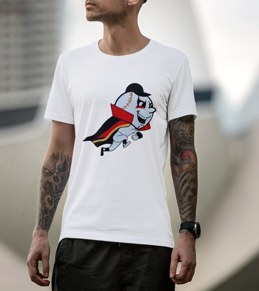 Mr. Met Danhausen Baseball Character With Cape And Makeup T-Shirt