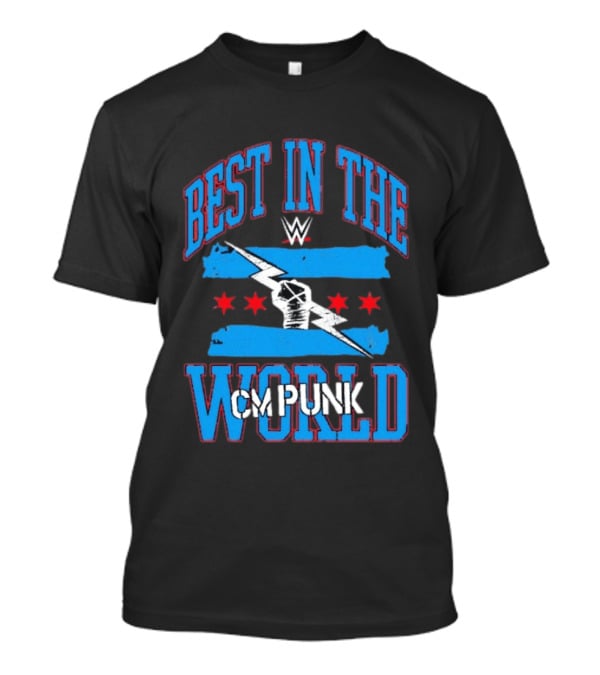 Best In The World CM Punk WWE Flag Lightning Fist T-Shirt